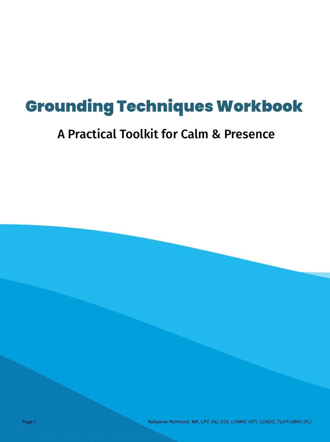 Grounding Techniques Workbook – Printable Anxiety & Stress Relief ...