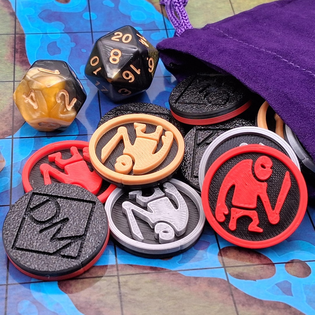 3D Printed Dnd Enemy Tokens | TTRPG Battle Markers, Set of 15 - Etsy Canada