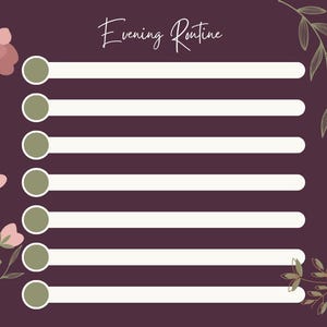 Printable Evening Routine Chart | Kids Bedtime Checklist | Family Daily ...