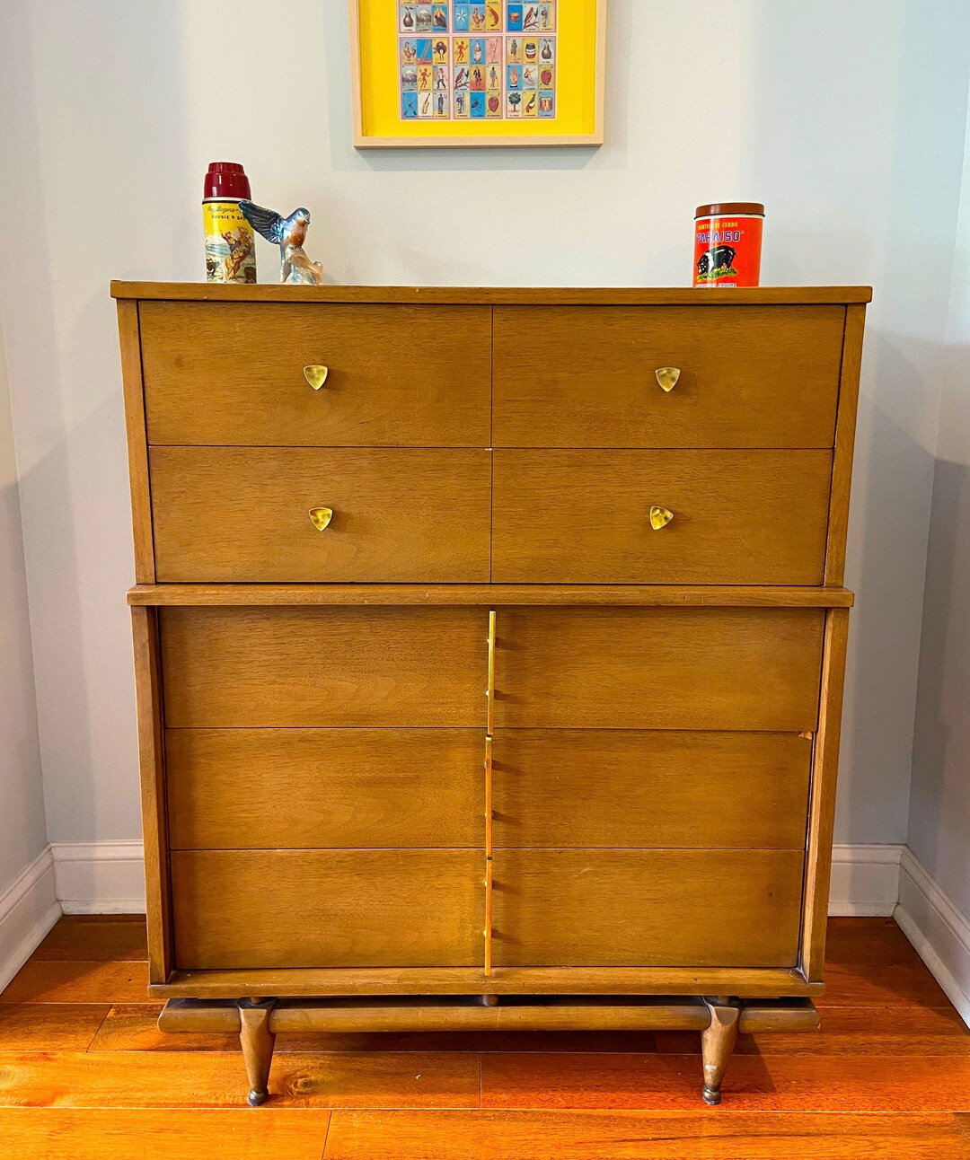 Kent Coffey the Sequence Mid Century Modern Highboy Tall Dresser 1960s ...