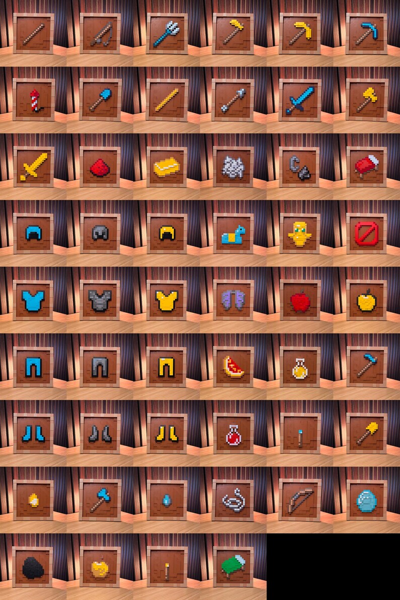 Magnetic Minecraft Item Frame – 3D Printed Wall Decor - Interchangeable ...