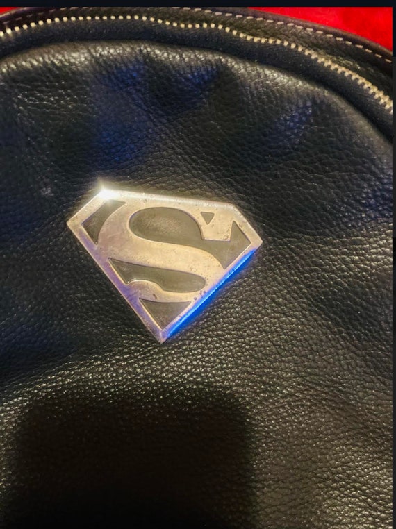Leather Superman Backpack, Vintage w. silver - Gem