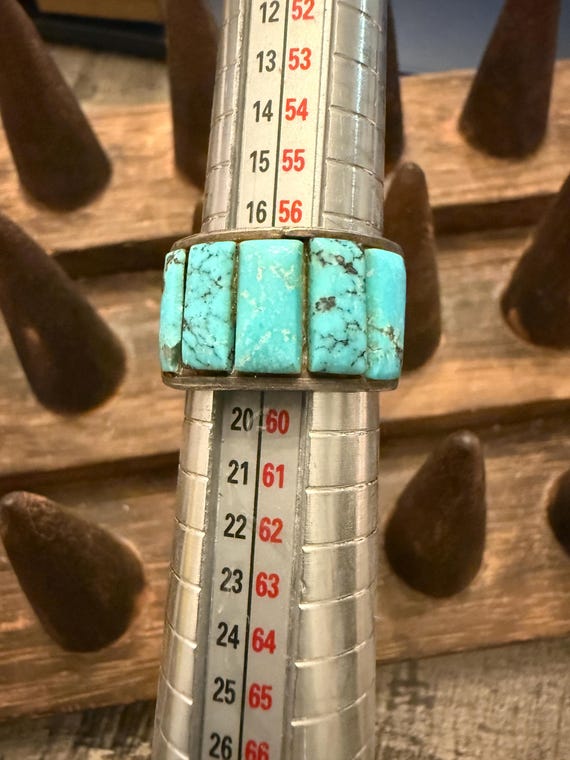Handmade Chunky Block-cut Turquoise and Sterling Silv… - Gem