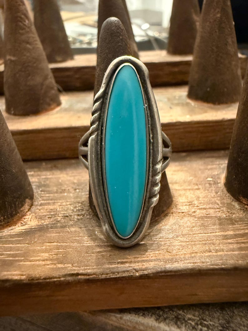 Vintage Bell Trading Post Sleeping Beauty Turquoise Ring – Size 6.25 - Etsy
