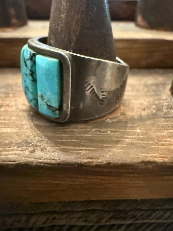 Handmade Chunky Block-cut Turquoise and Sterling Silv… - Gem