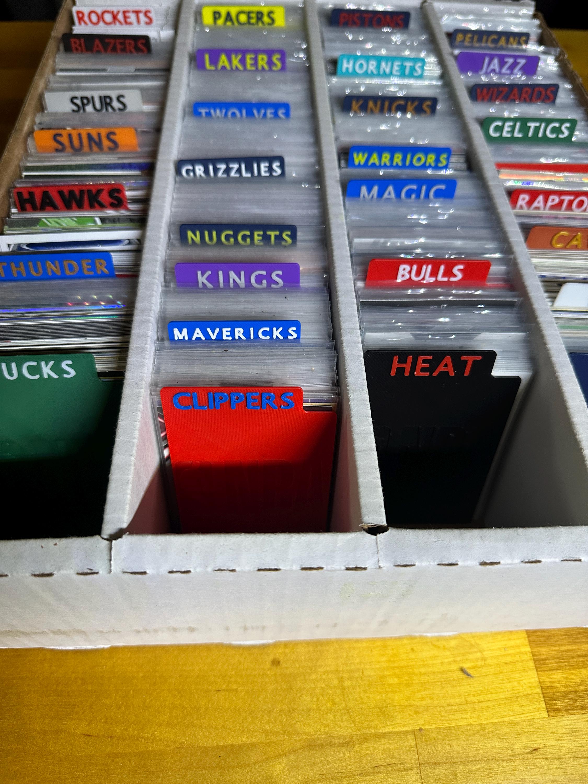 30 NBA Team Sports Card Dividers BASKETBALL Trading Cards Made in USA ...