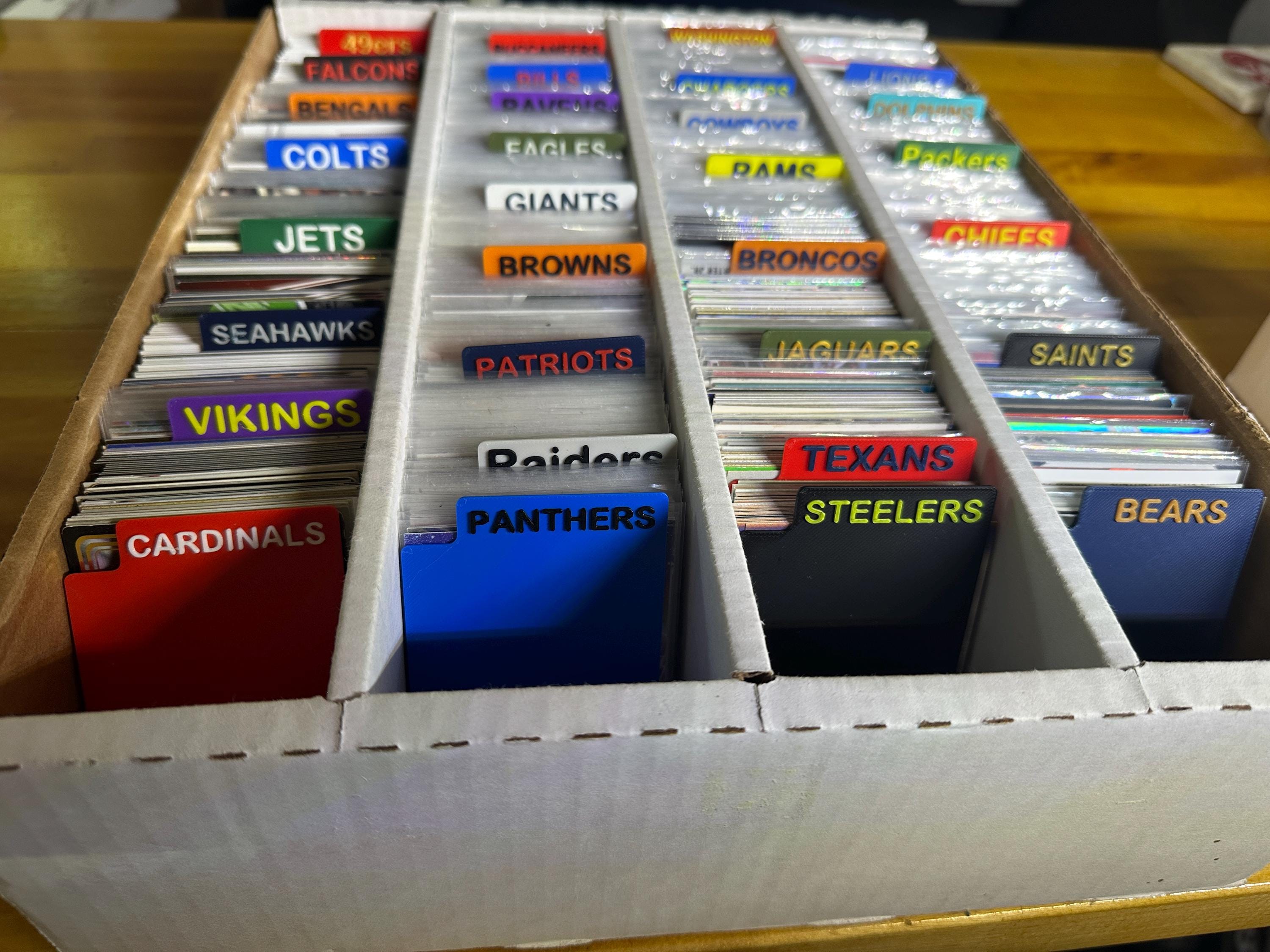 32 NFL Team Sports Card Dividers Football Trading Cards Made in USA ...
