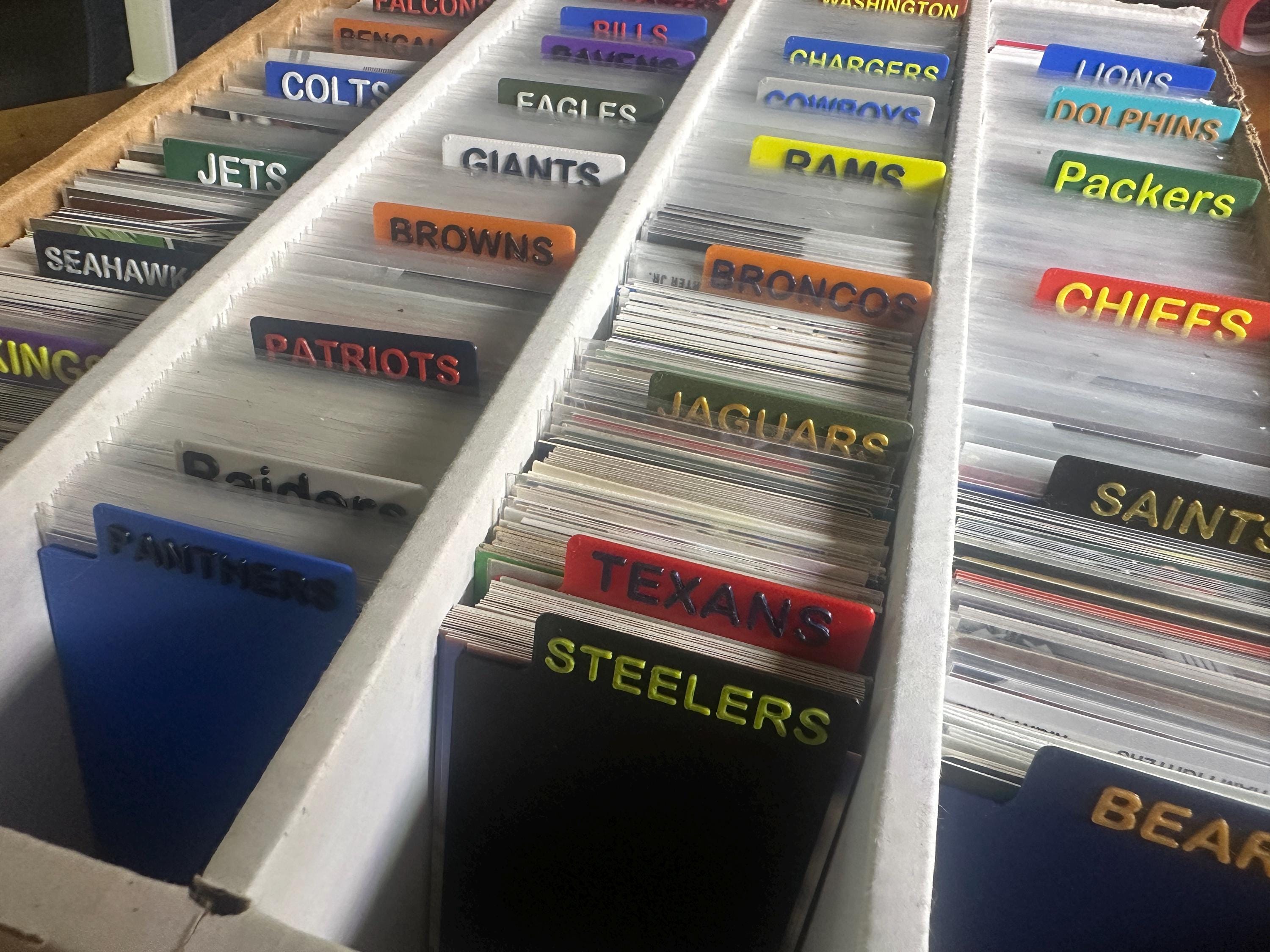 32 NFL Team Sports Card Dividers Football Trading Cards Made in USA ...