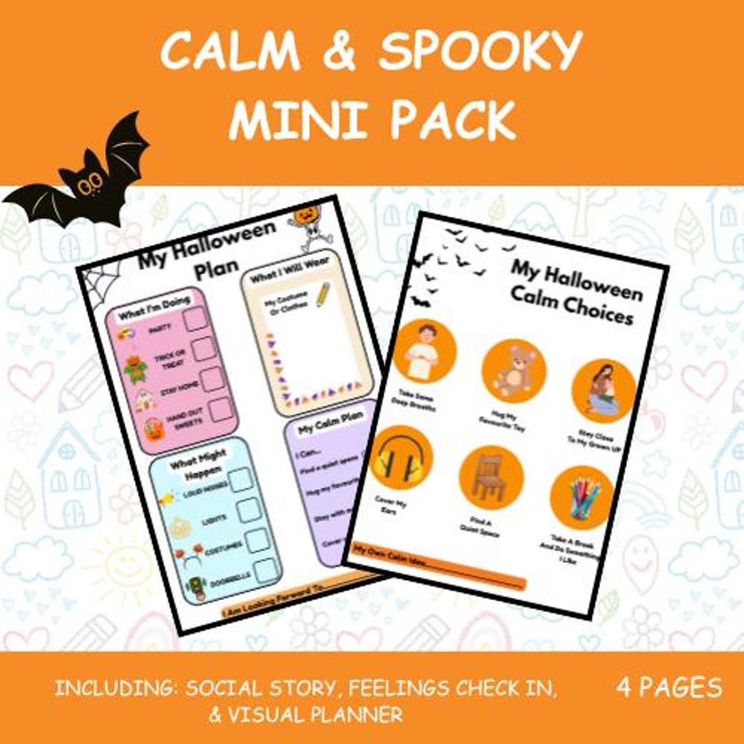 Halloween Mini SEN Pack | Printable Social Story, Pumpkin Check-in ...
