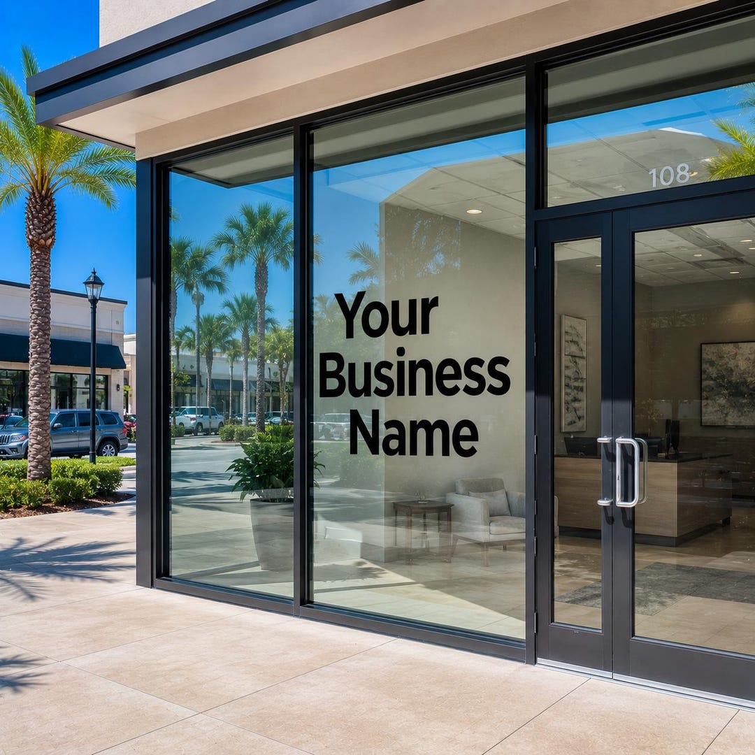 Custom Business Window Decal Sticker Personalized Vinyl - Storefront ...