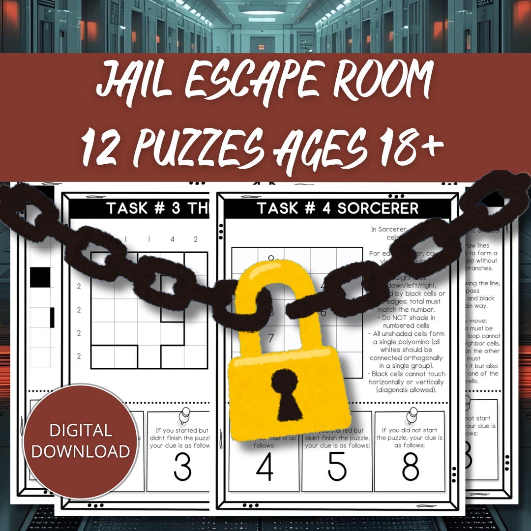 Jail Escape Room, Prison Escape Game, Prison Break Escape Room DIY ...