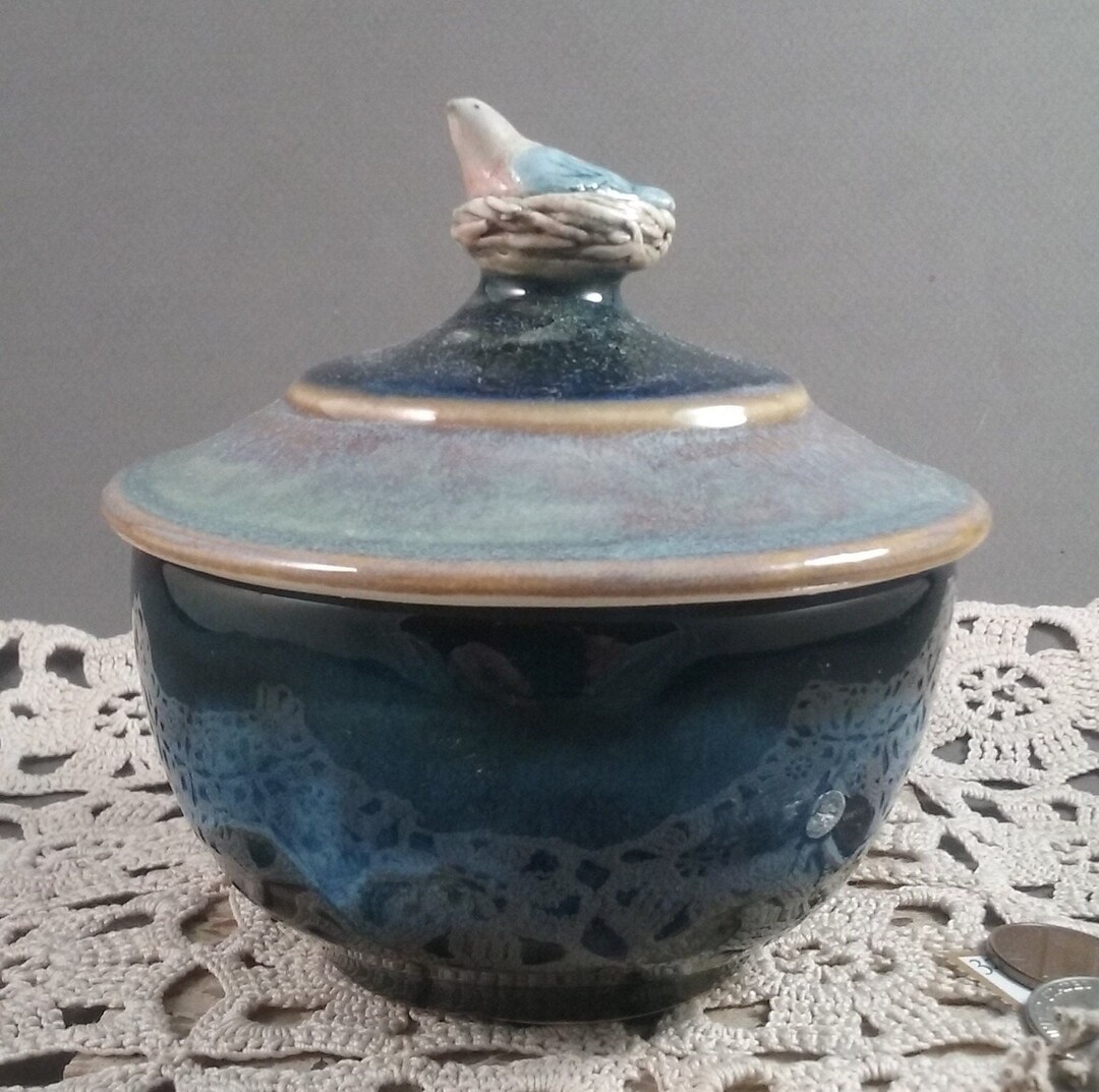 Handmade Ceramic Bird & Nest Jar - Etsy