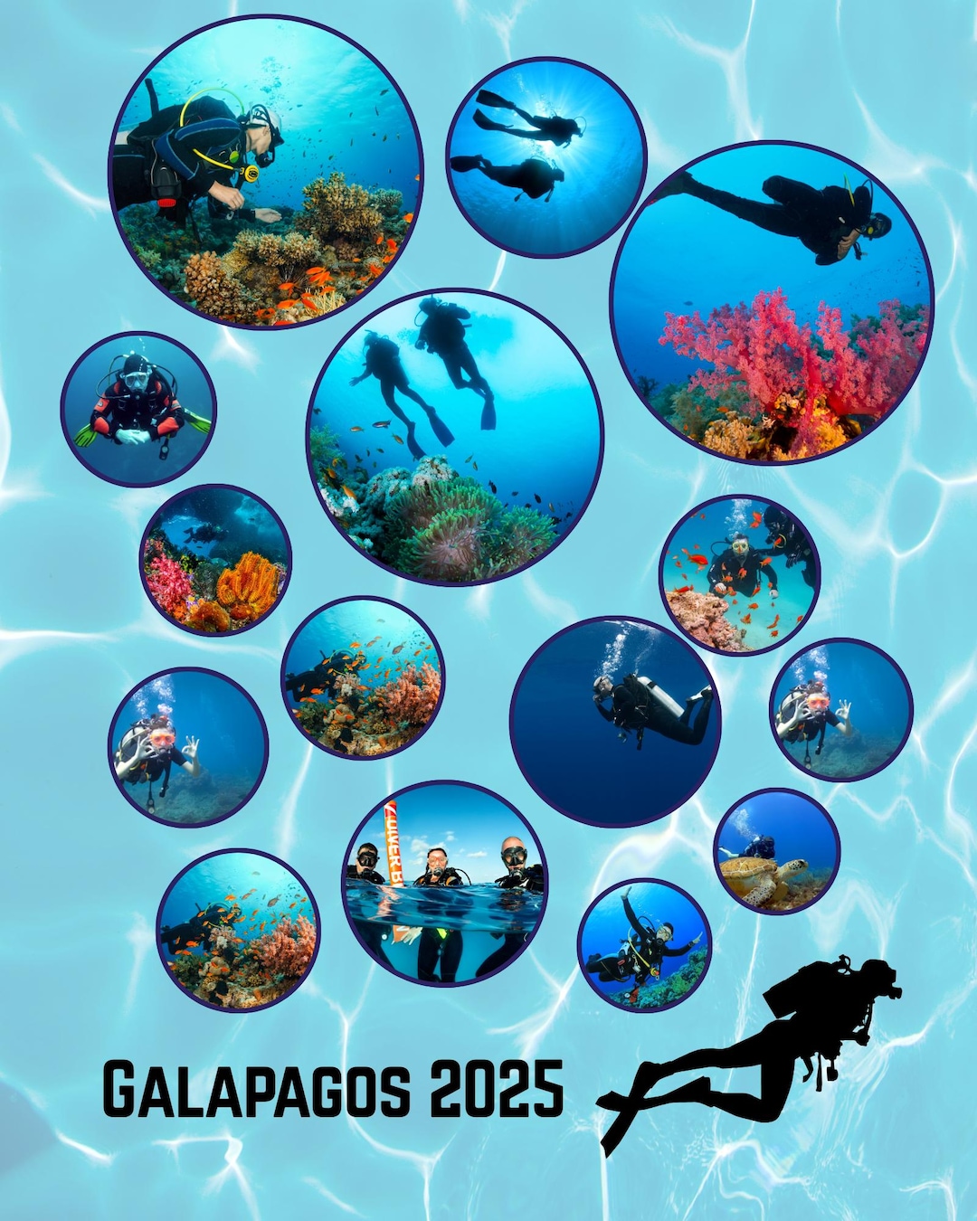 Scuba Diving Photo Poster Template Customizable Printable - Etsy