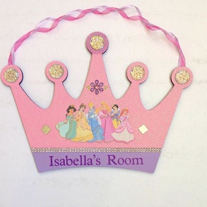 Princess Crown Princess Room Decor Kids Room Signs Crown - Etsy
