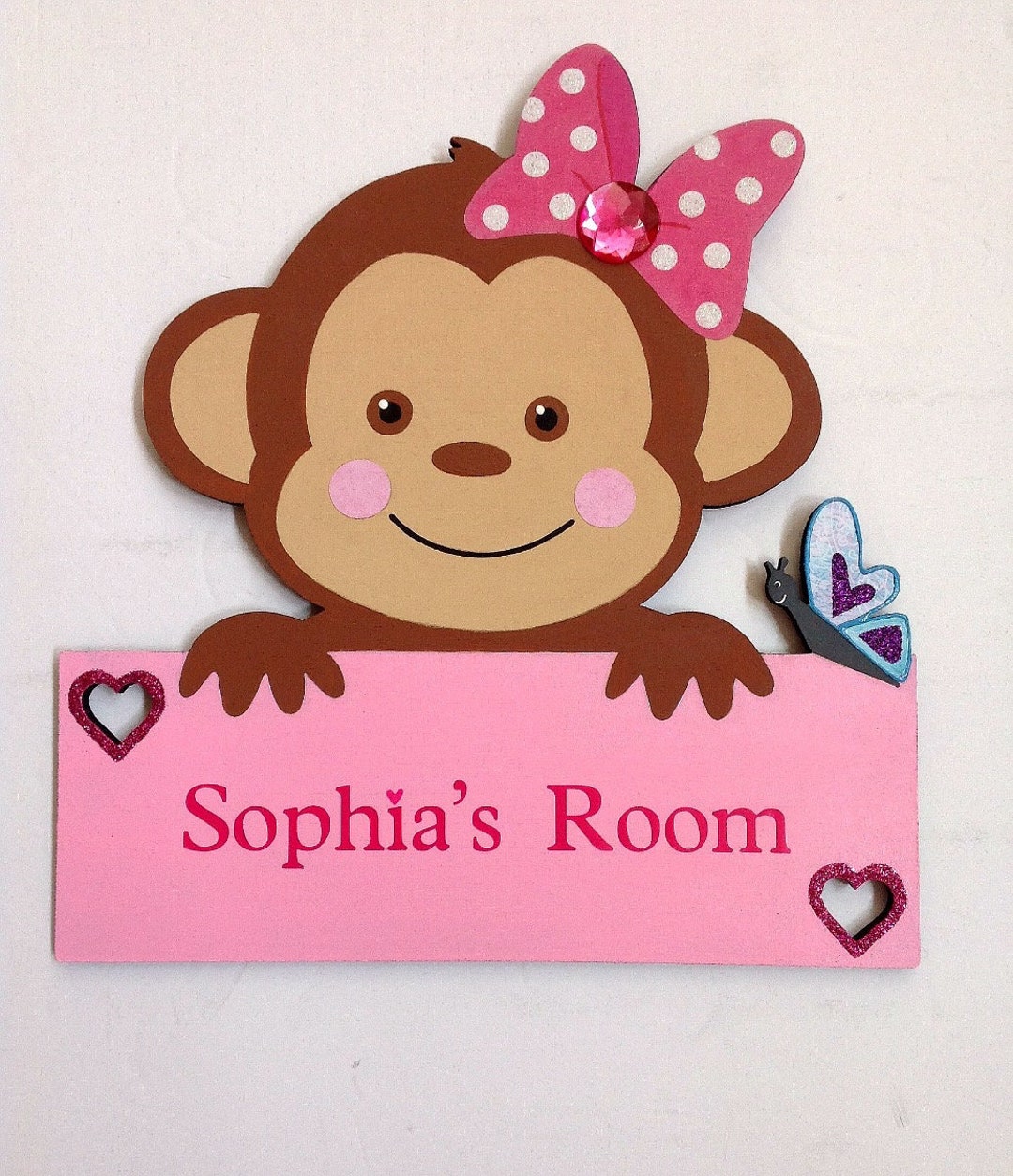 Girls Room Sign, Nursery Room Sign, Gifts for Nursery, Monkey Room ...