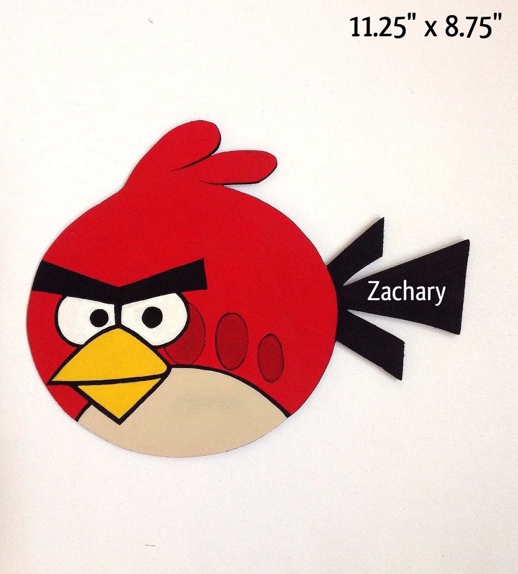 Angry birds sign angry birds angry birds decor kids door | Etsy