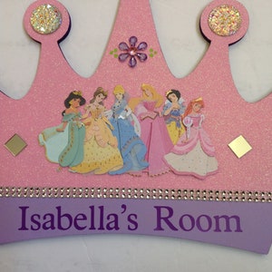 Princess Crown Princess Room Decor Kids Room Signs Crown - Etsy