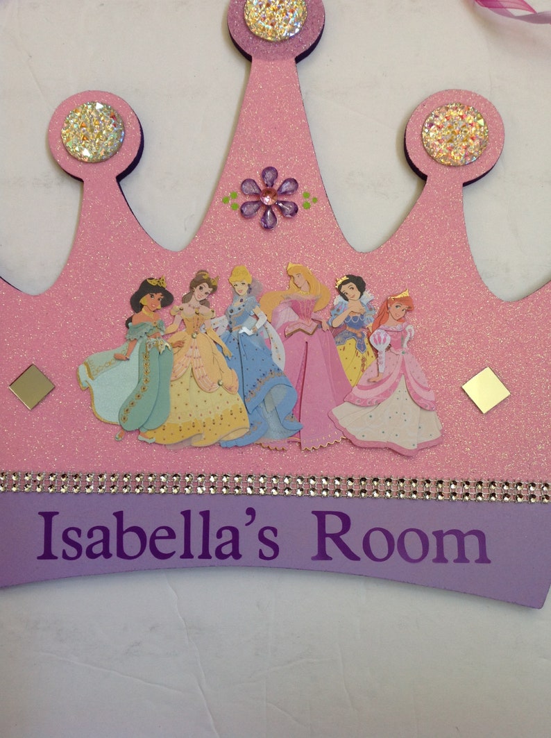 Princess Crown Princess Room Decor Kids Room Signs Crown | Etsy