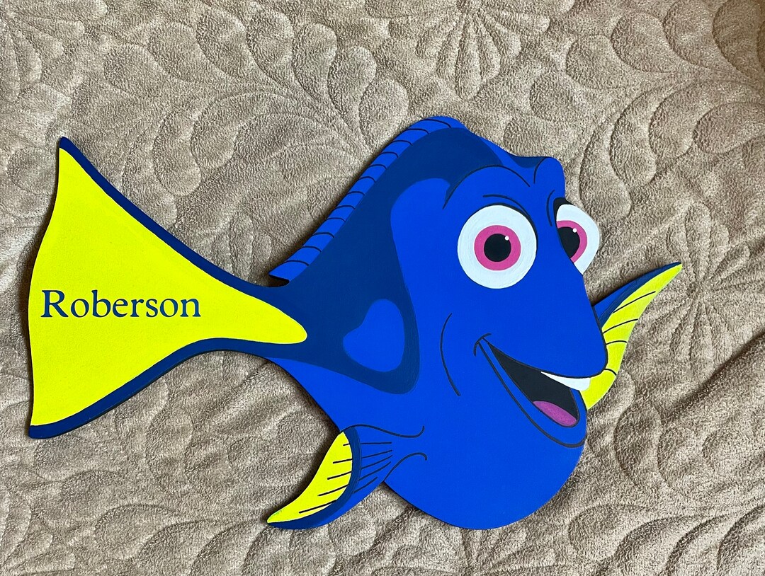 Finding Dory, Finding Dory Decor, Wooden Kids Name Sign, Kids Door ...