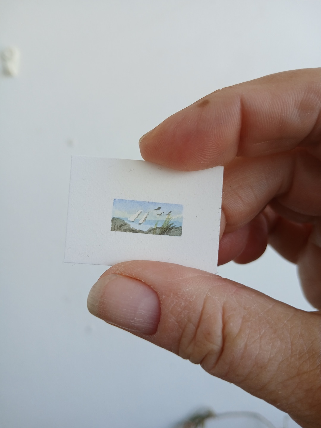 Miniature Watercolor, Seascape Painting, Dolls-house Painting, Mini ...