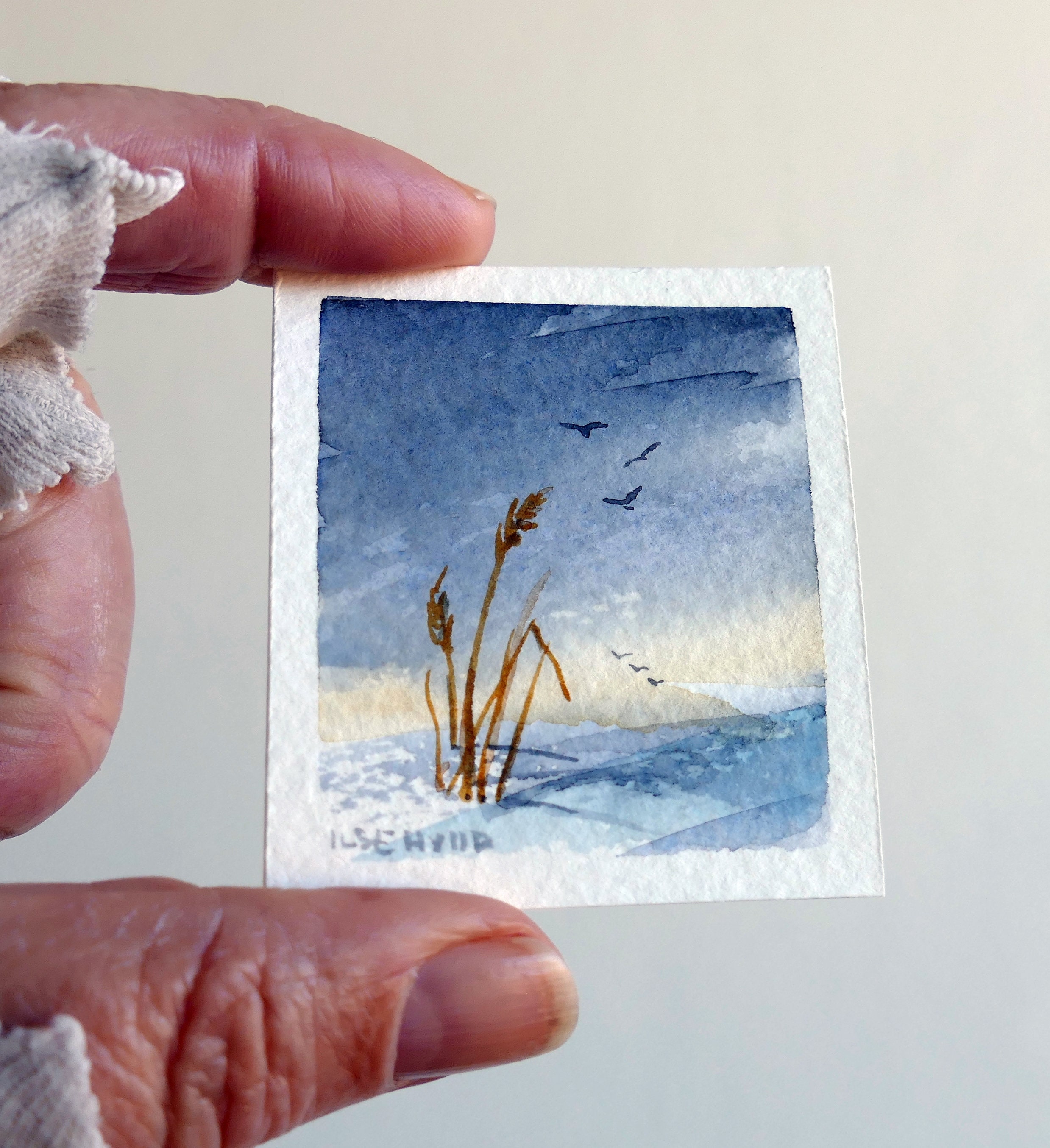Watercolor Original Tiny Landscape Watercolor Painting Mini Watercolor ...