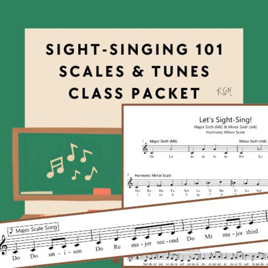Sight-singing 101 Scales & Tunes Packet - Etsy