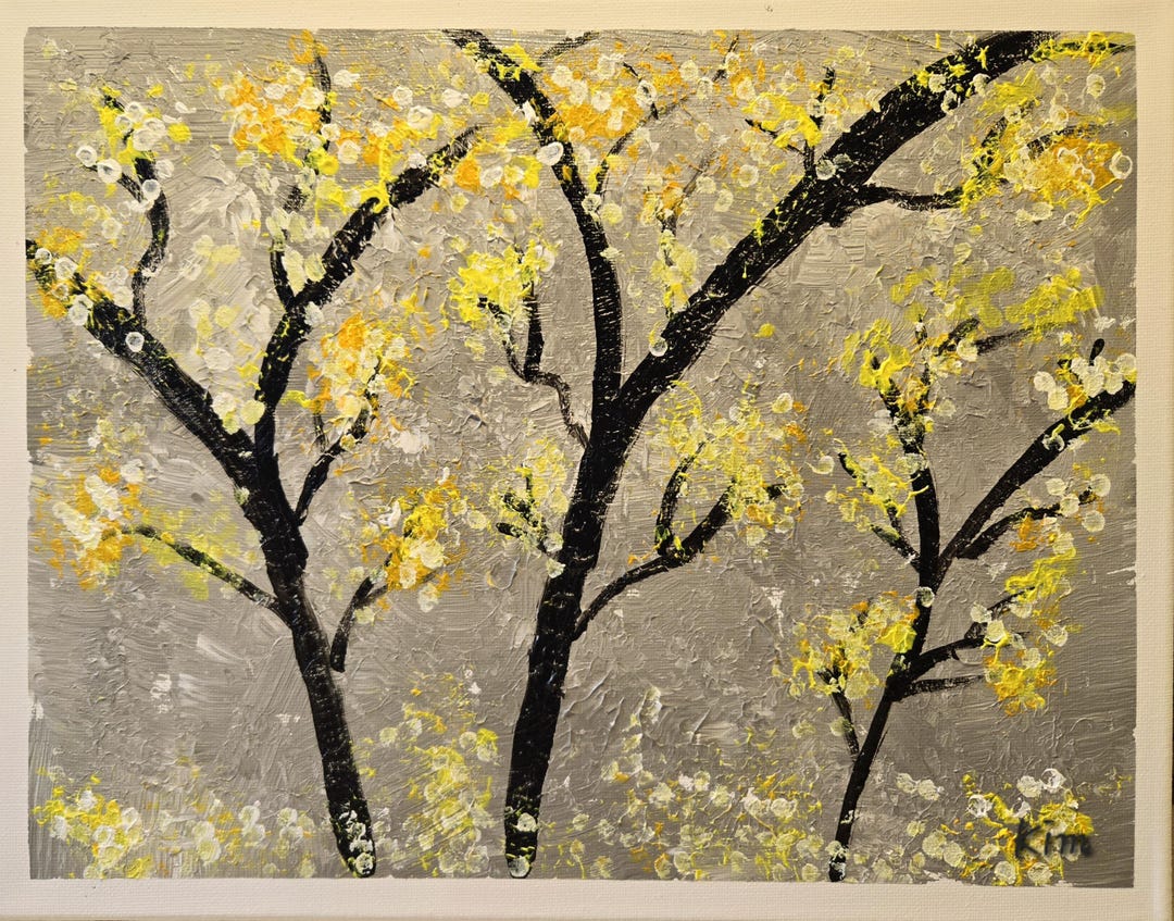 KIM CARDS - Flower Series Yellow 5x7 Folded Blank Cards - Etsy