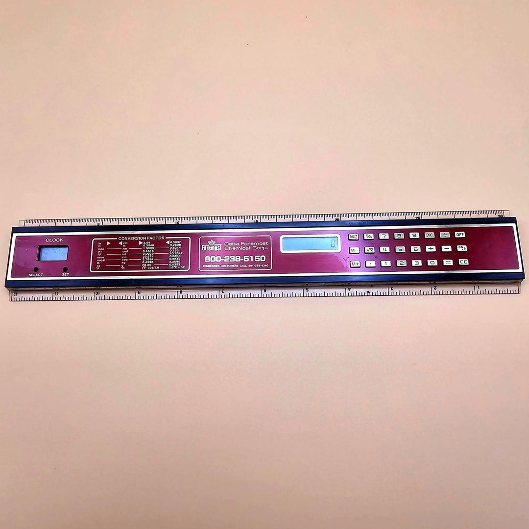 Vintage Delta Foremost Chemical Corp Calculator Ruler Clock Conversion ...