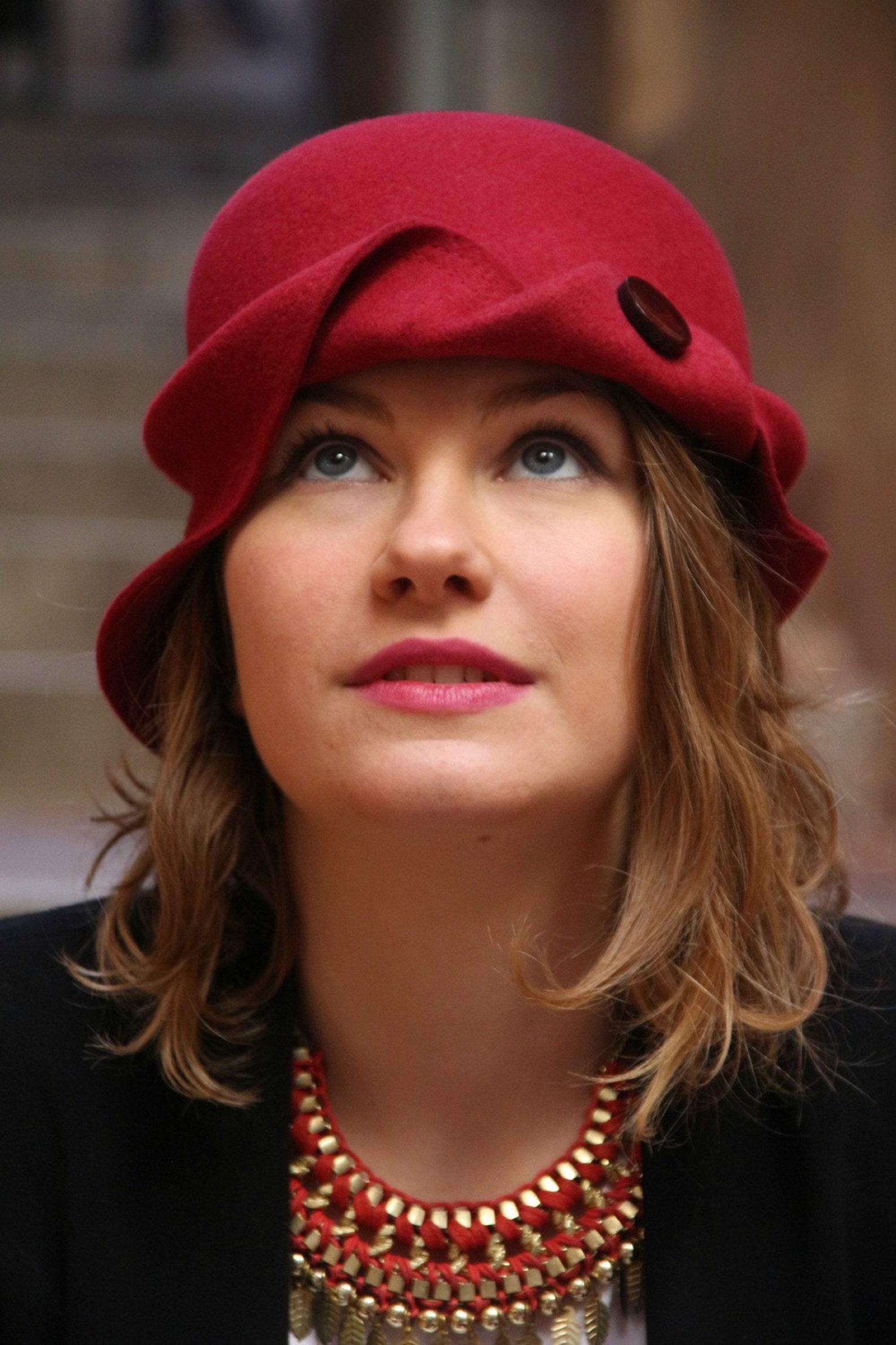 Designer Wool Felt Hat. Unique Womans Red Cloche Hat. Hand | Etsy