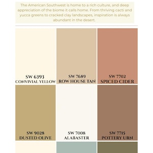 Classic Southwestern Interior Decor Color Palette - Etsy