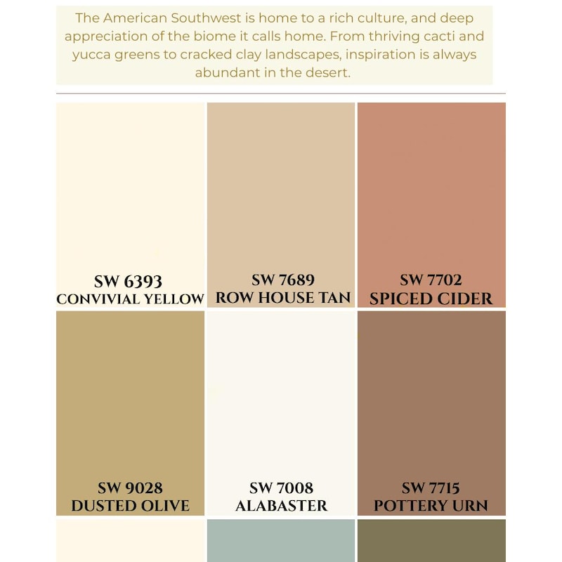 Southwest Color Palette - Etsy