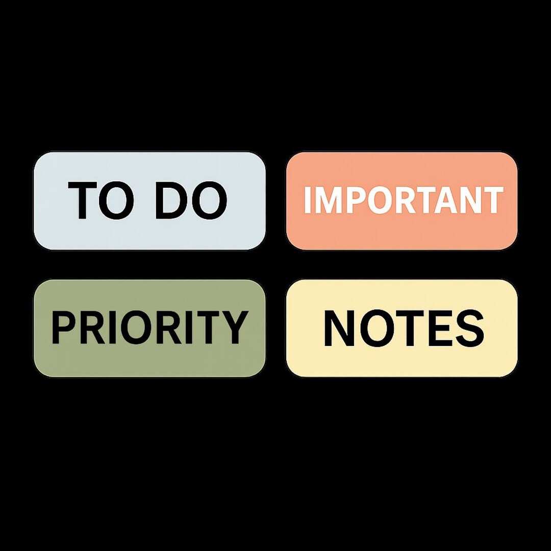 Planner Stickers Printable & Digital | to Do, Important, Priority ...