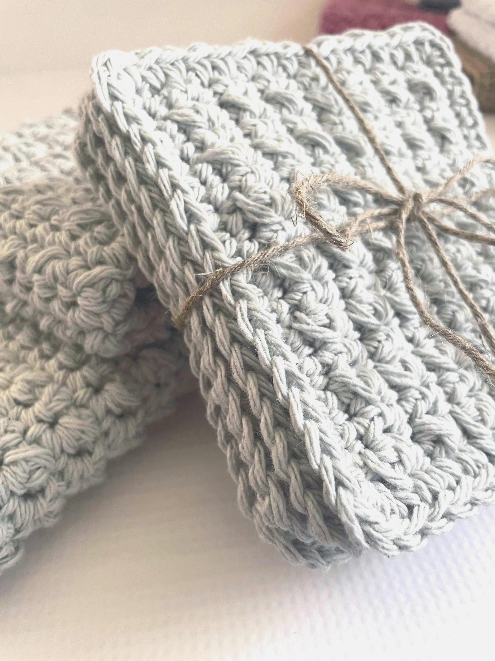 Crochet Coasters Pattern, Farmhouse Coaster Set, Mini Bean Stitch, Easy ...