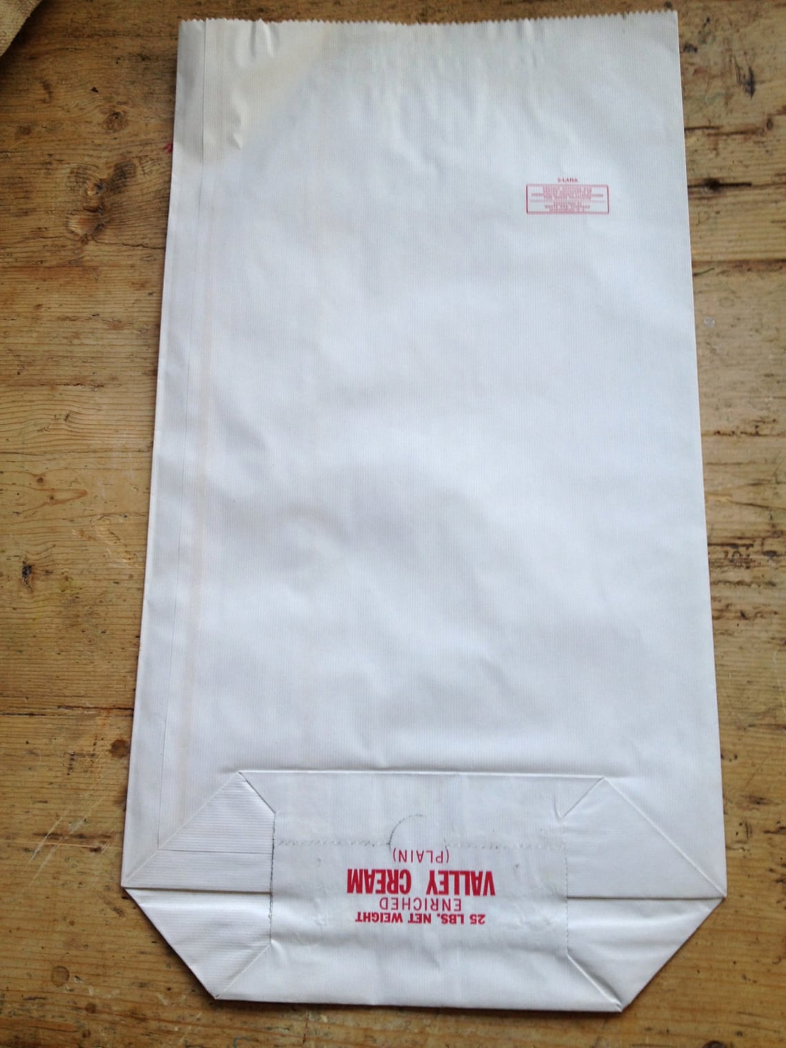 Unused Vintage Paper Flour Sack Valley Cream Plain Flour 25 - Etsy