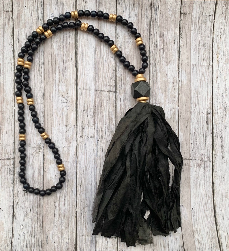 Black Fabric Tassel. Sari Silk Tassel. Black Fabric Material Tassel ...