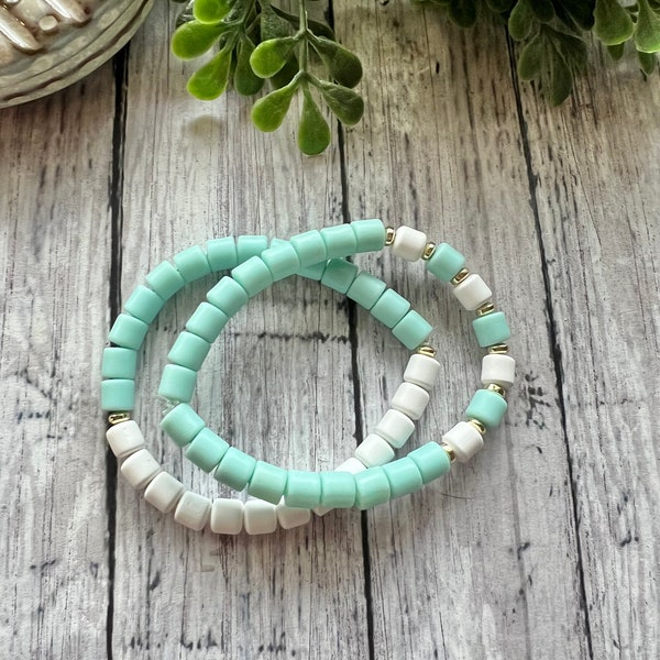 Mint Green Bracelet - Etsy