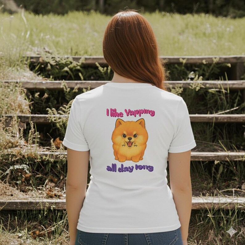Funny Pomeranian T-shirt: Yapping Machine Dog Tee, Small Dog Lover Gift ...