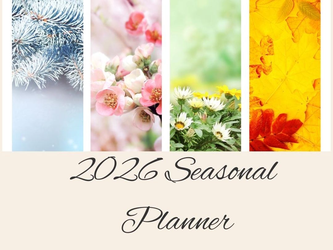 2026 Seasonal Planner: Floral Monthly, Weekly, Daily Pages for ...