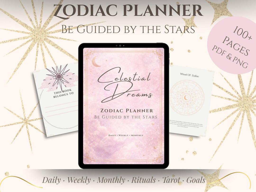 2026 Celestial Dreams Zodiac Planner | Astrology PDF & PNG | Daily ...