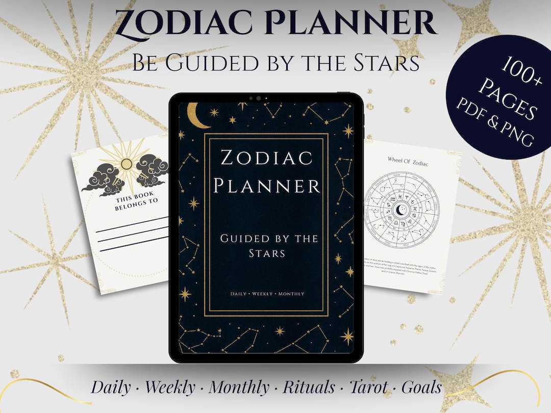 Zodiac Planner | Astrology PDF & PNG | Daily, Weekly, Monthly Pages ...