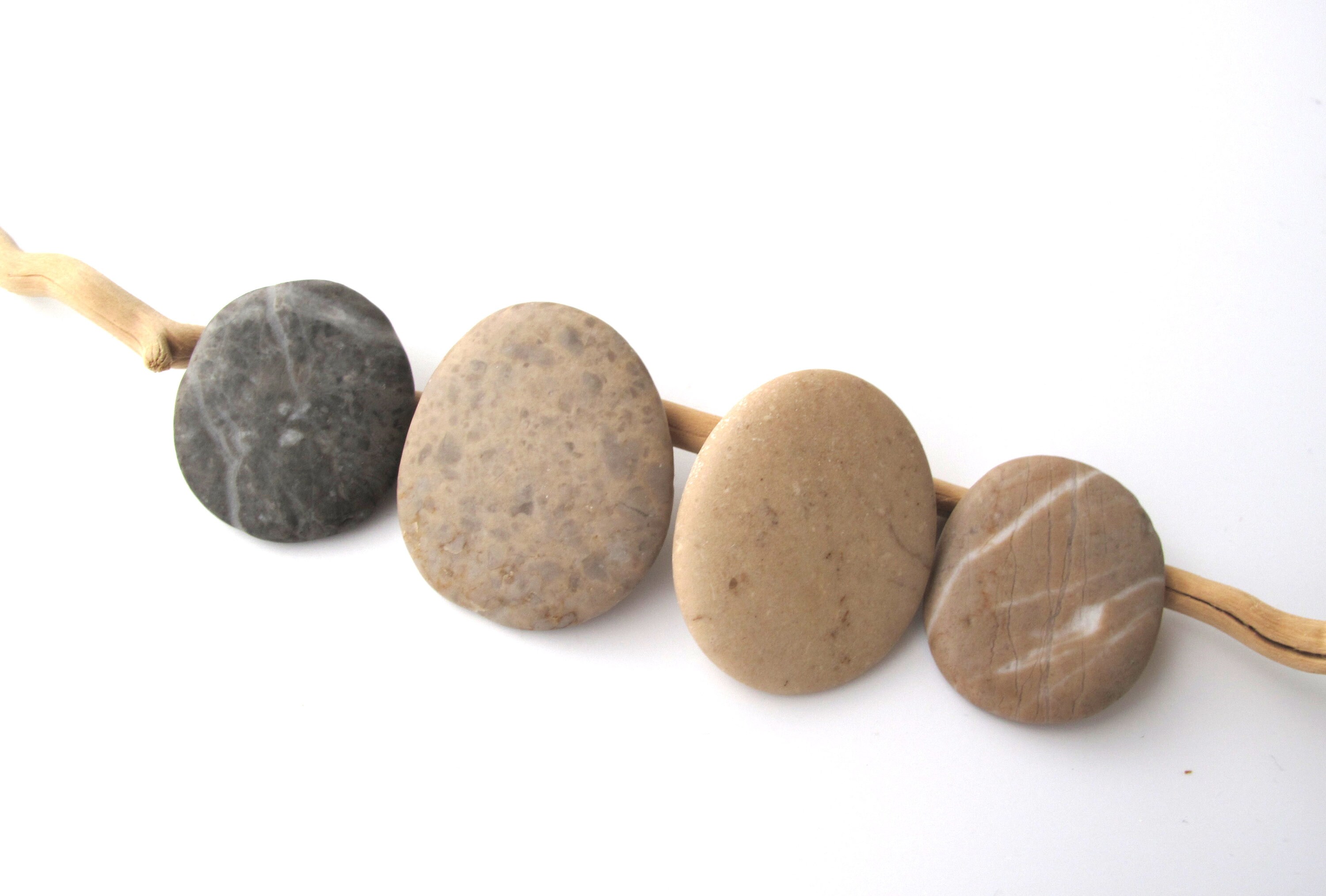 Undrilled Beach Stones River Rock Pendants Mediterranean | Etsy