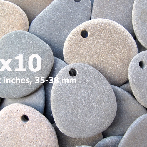 Drilled Small Flat Beach Stones to Paint Craft Rocks for - Etsy