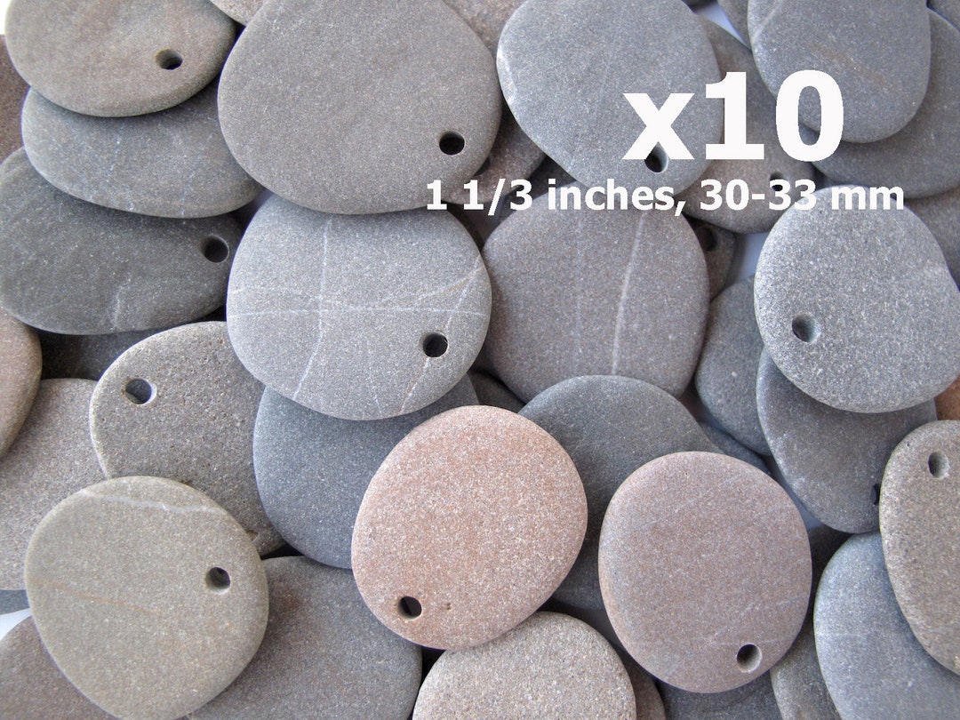 Drilled Small Flat Beach Stones to Paint, Craft Rocks for Painting ...