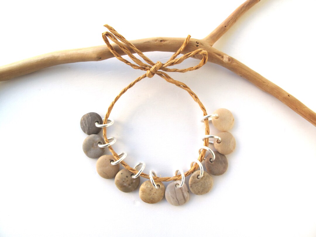 Small Beige Beach Stone Charms Set, Beach Rock Charms for Eco Jewelry ...