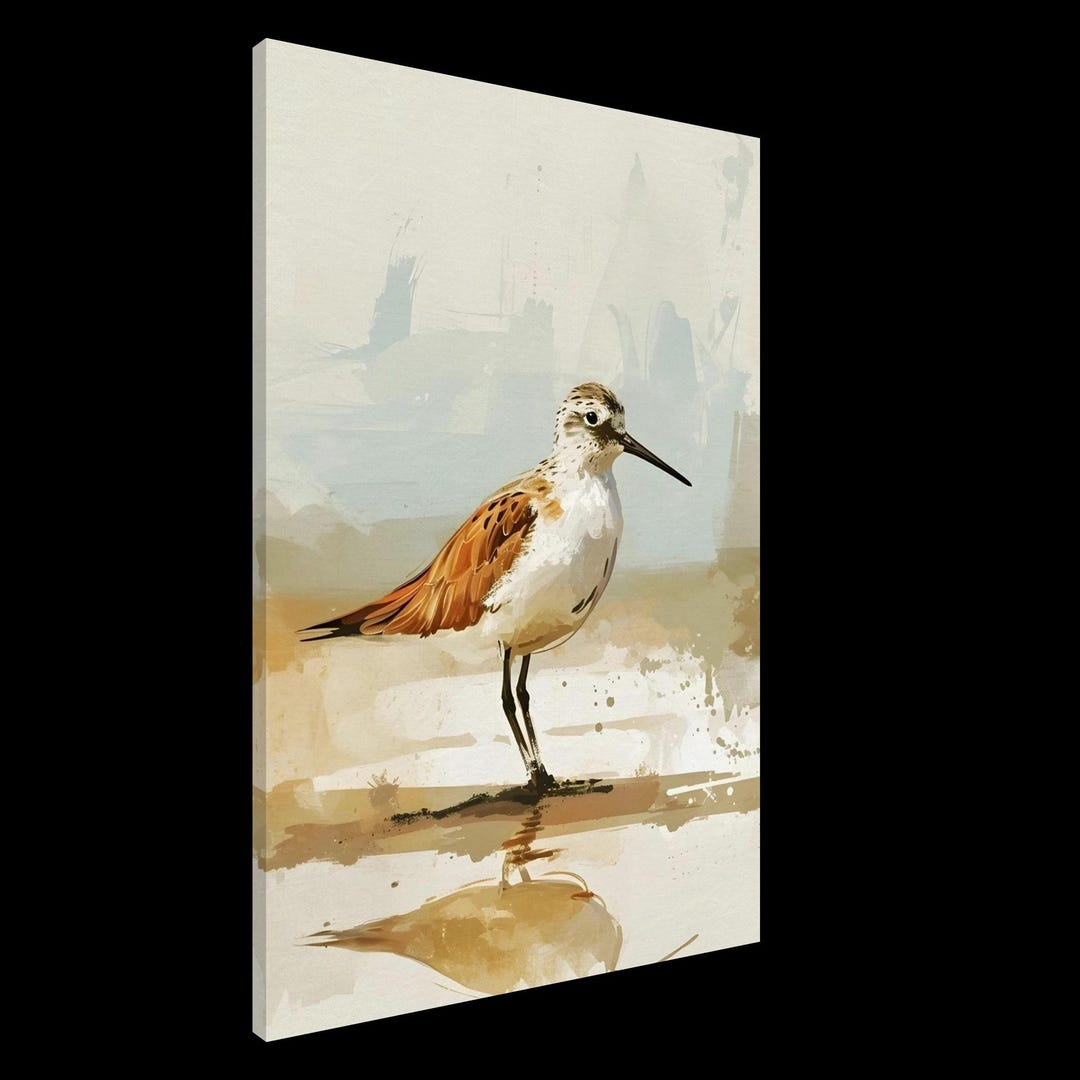 Sanderling; a Bird in Gentle Motion – Canvas - Etsy