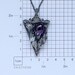Thistle Motif Triangle Goth Taste Oxidized Silver Pendant Necklace With ...