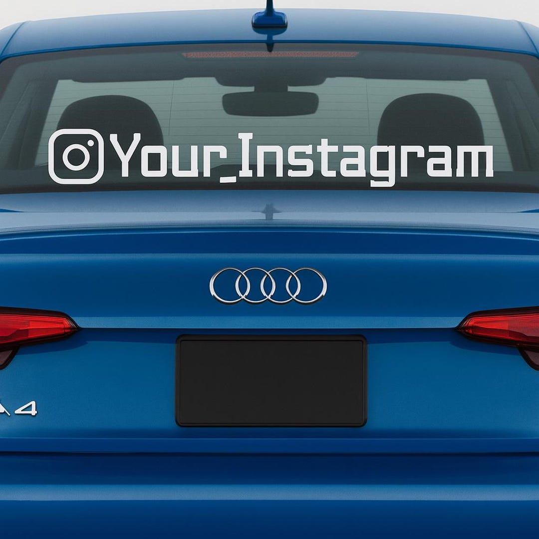 Instagram Decal, Your_instagram Decal, Instagram Car Decal ...