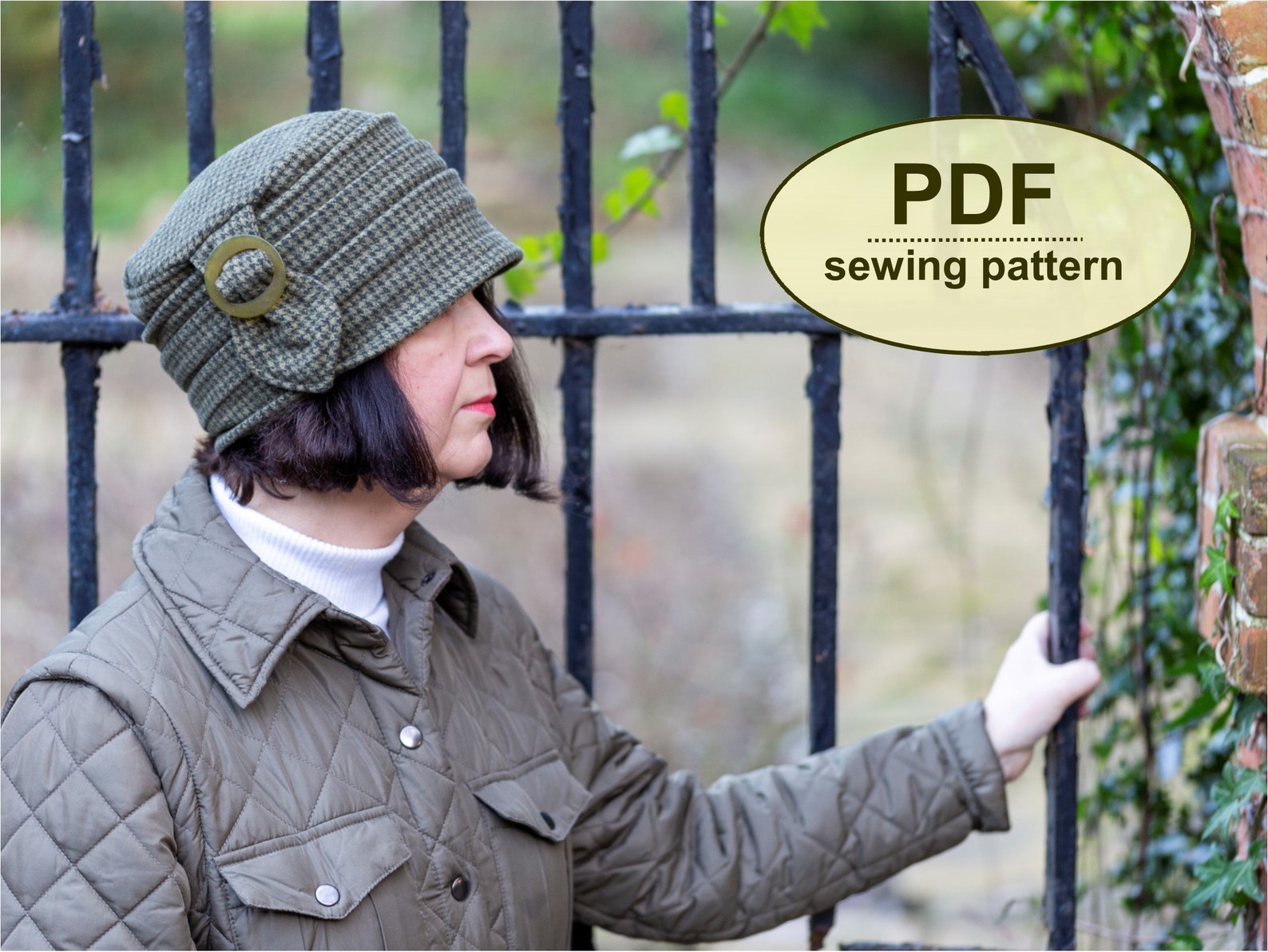 Cloche Hat PDF Sewing Pattern, Vintage Style Hat Sewing Tutorial, Retro ...
