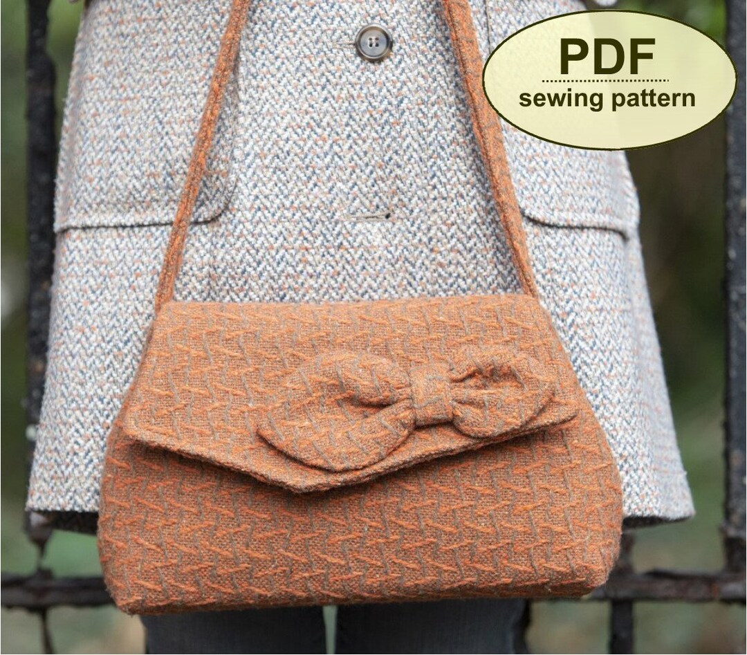Retro Bow Bag Sewing Pattern, PDF Patterns to Make the Sidestrand Bag ...