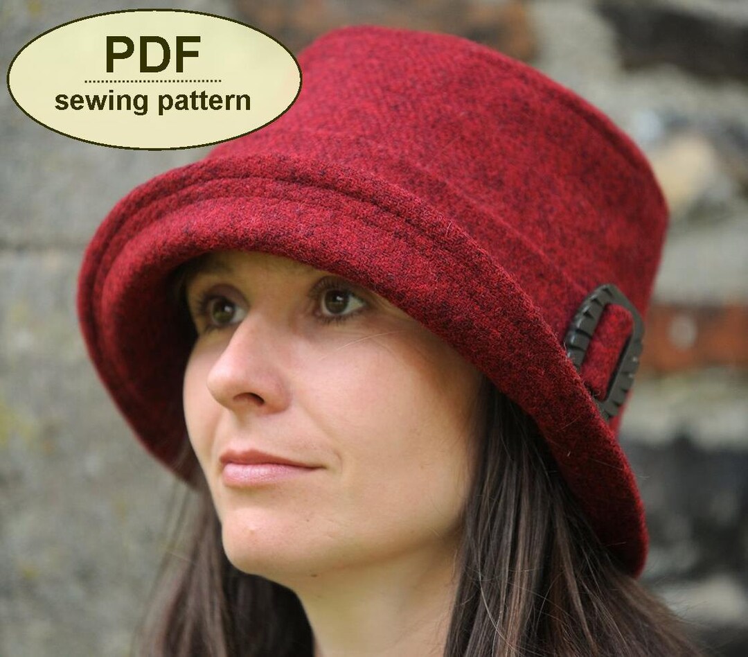 Hat SEWING PATTERN, Digital File, Cloche Style Hat, Retro Women's Hat ...